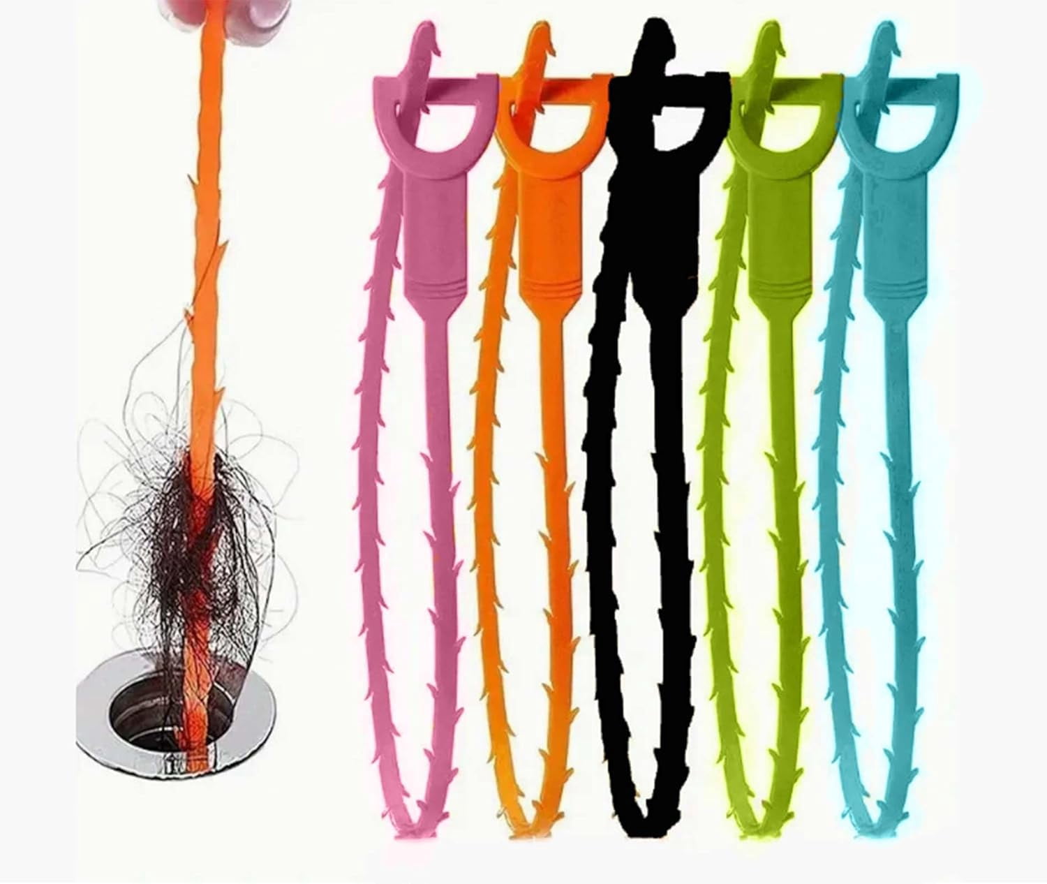 Drain Snake, Hair Drain Clog Remover Tool, sink snake for Sewer Kitchen ...