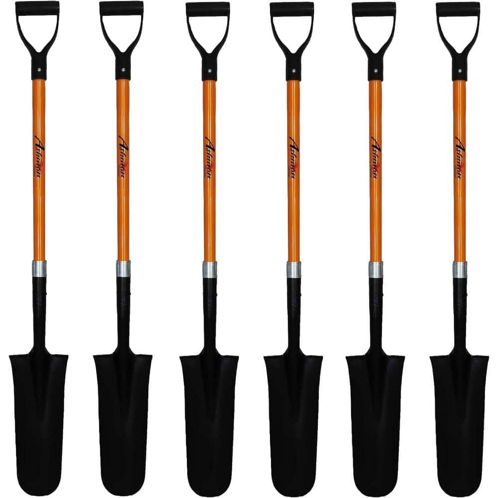 Drain Spade Shovel 48 in. Durable Length Metal Blade Fiberglass Rubber ...