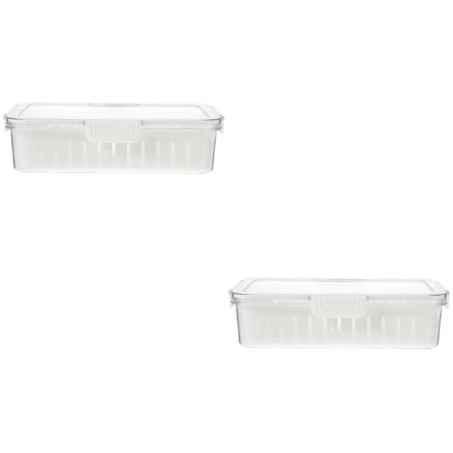 Drain Storage Box Berry Containers for Fridge Refrigerator Fruit ...