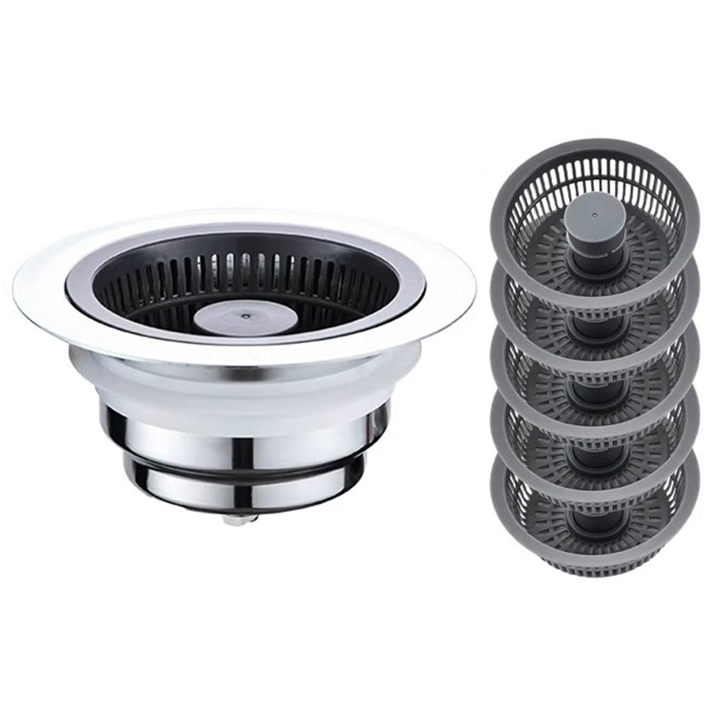 Drain Strainer Bounce Cores Drain Sink Plug Anti-clogging Push-type ...