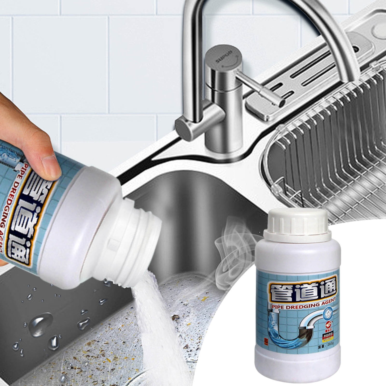 Drain Unclogging Powder 500g – Strong Formula for Kitchen, Toilet, and ...