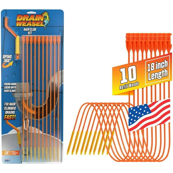 Drain Weasel Sink Snake Hair Clog Remover Tool, Sink, Pipe, Bathroom ...