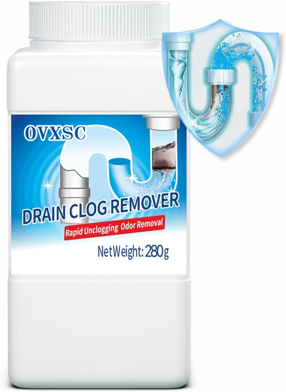 Drain cleaner, sink, kitchen, toilet, drain. Controls odors and breaks ...