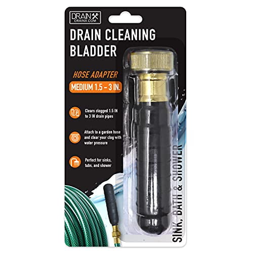 DrainX Hydro Pressure Drain Cleaning Bladder - Fits 1.5" to 3" Drain ...