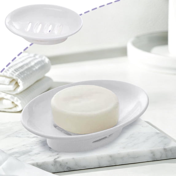 Drainable Soap Box With Double-Layer Design, Skidproof Plastic Soap ...