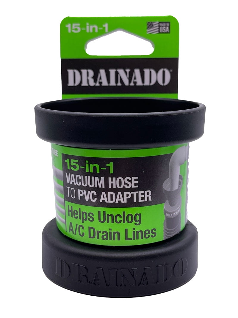 Drainado 15-in-1 Vacuum Hose to A/C PVC Condensate Drain Adapter ...
