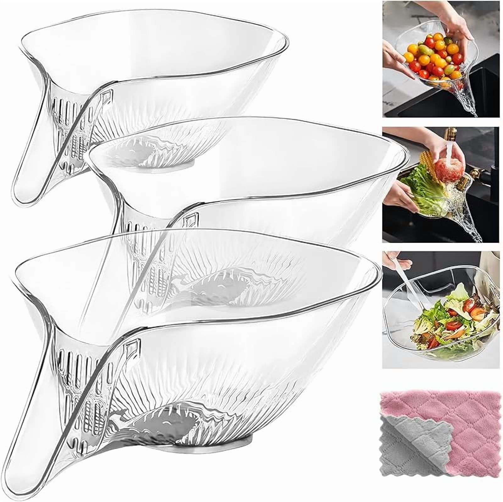 Drainage Basket, 3 Pack 2025 Upgrade Drain Basket Funnel Multi ...