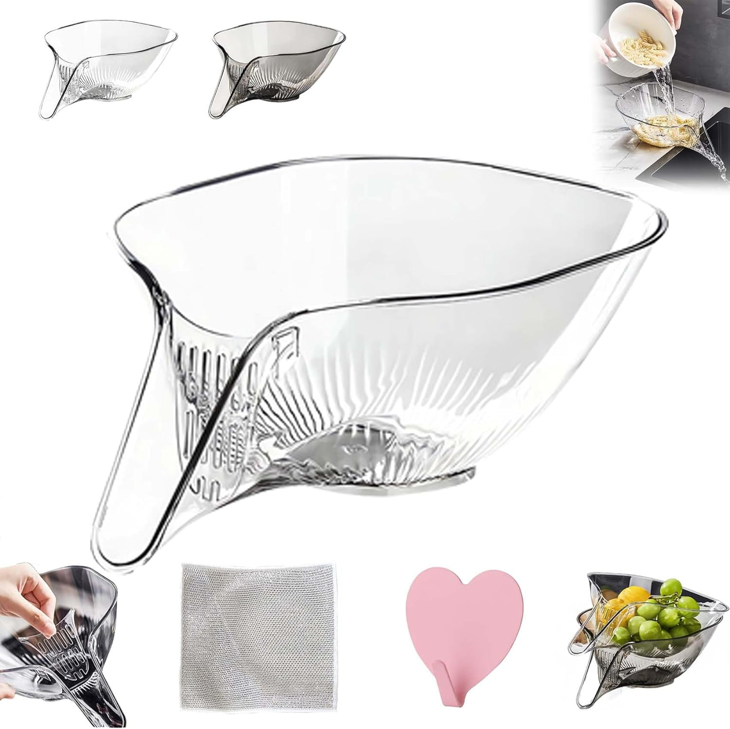 Drainage Basket with Funnel, 2024 Premium Multi-Functional Drain Basket ...