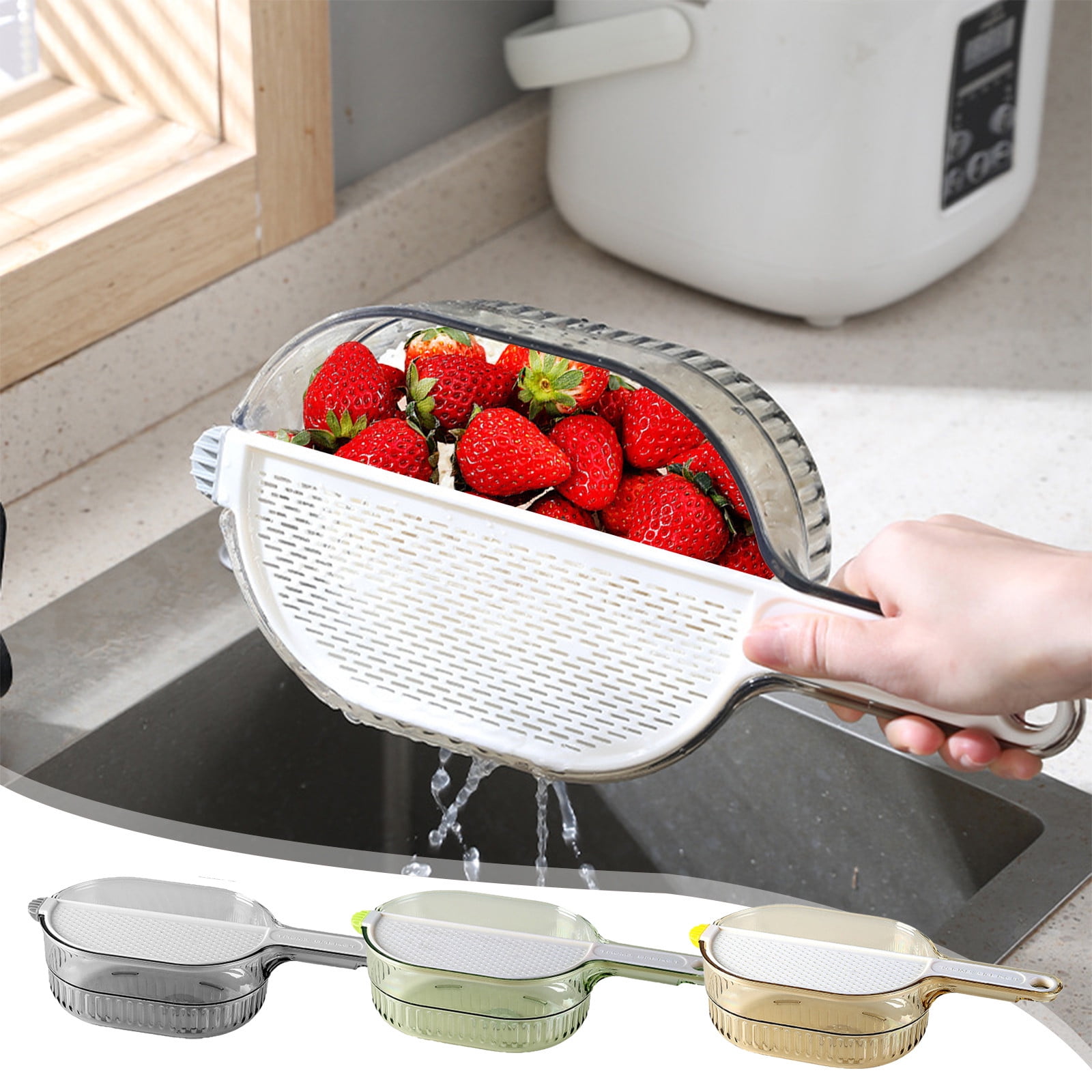Drainage Basket Funnel Kitchen Sink Accessories Vegetable Washing ...
