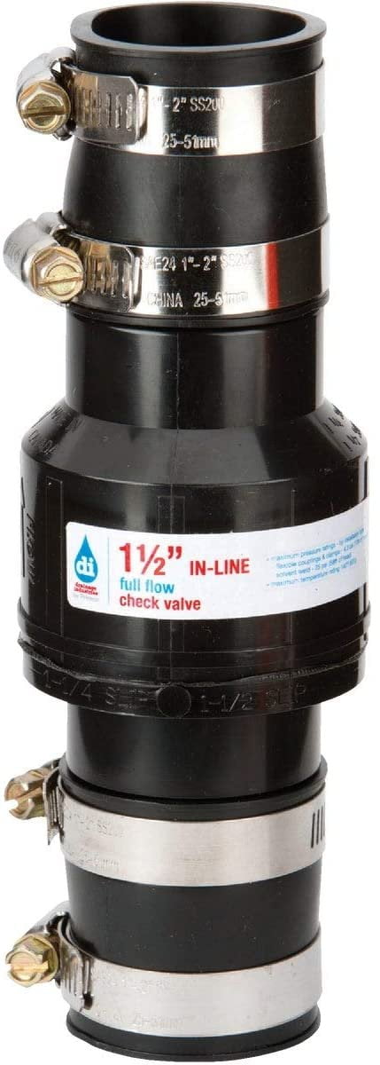Prinsco, Inc 1-1/2 In. ABS In-Line Sump Pump Check Valve - Durable - 1 ...