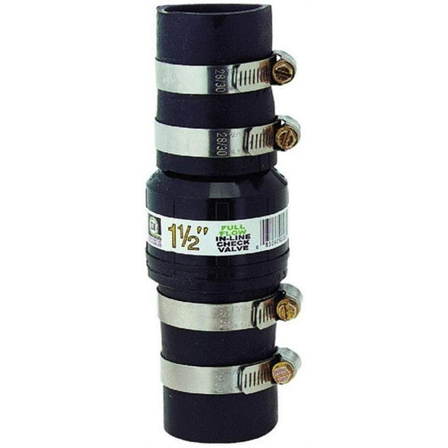 Drainage Industries 1-1/2 In. ABS Thermoplastic In-Line Sump Pump Check ...