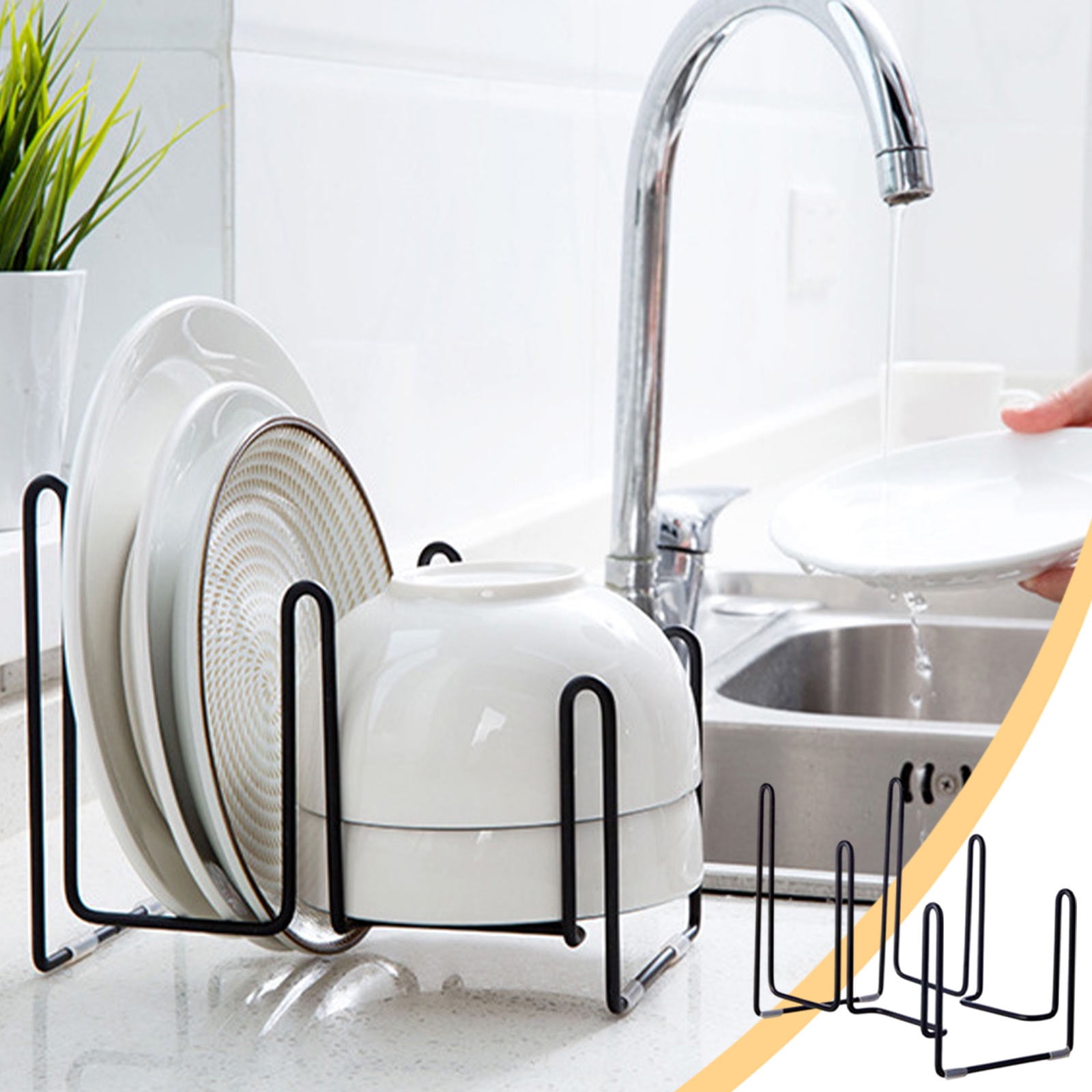 Drainage Rack Kitchen Organizer | Iron Dish Drainer Shelf | Modern ...