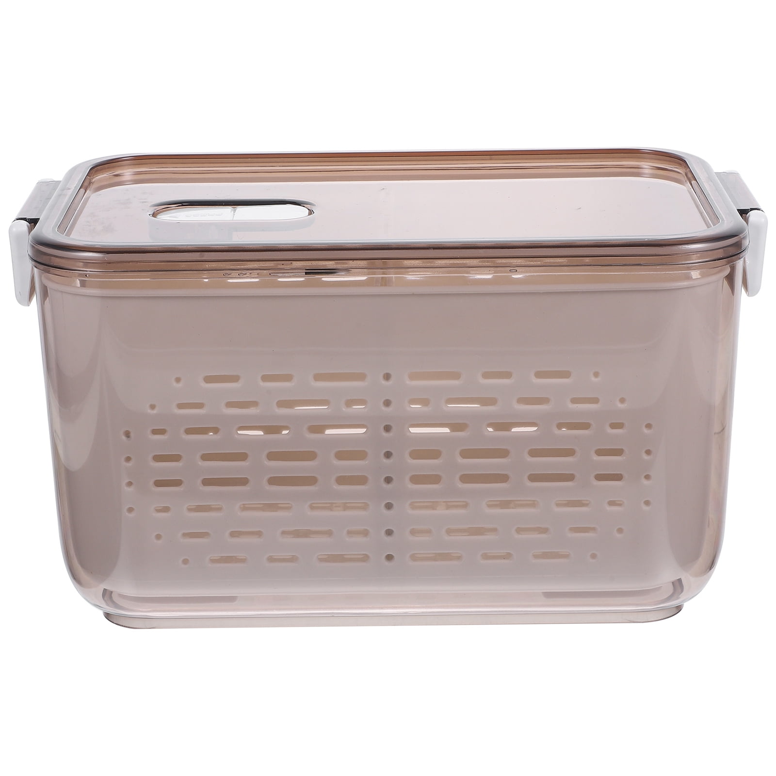 Drained Vegetable Basket Glass Fruit Storage Containers for Fridge ...