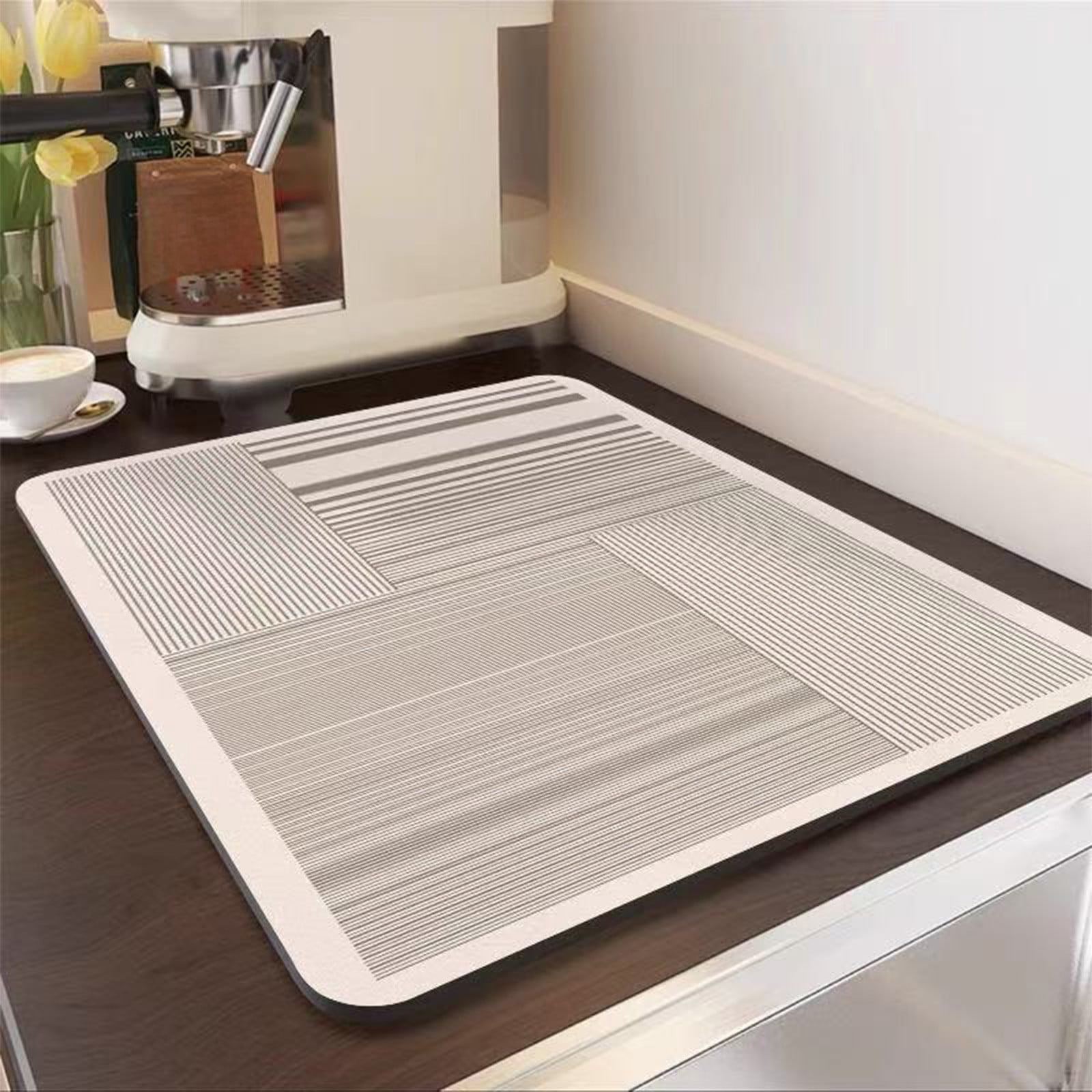 Draining Absorbent Fast Drying Mat 40x30cm Flexible Diatomite Composite ...