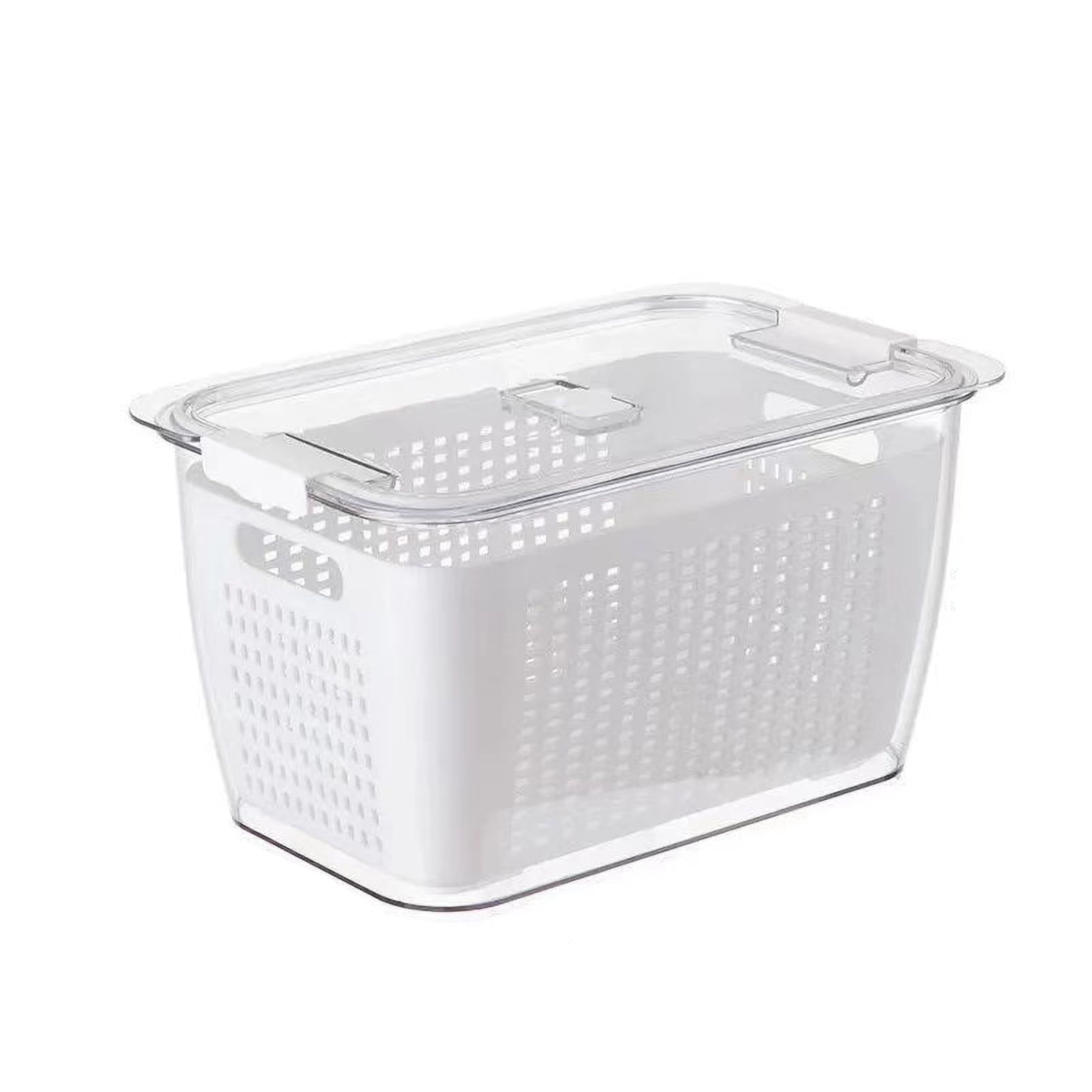 Draining Basket 2 Layer Japanese Style Kitchen Refrigerator Vegetable ...