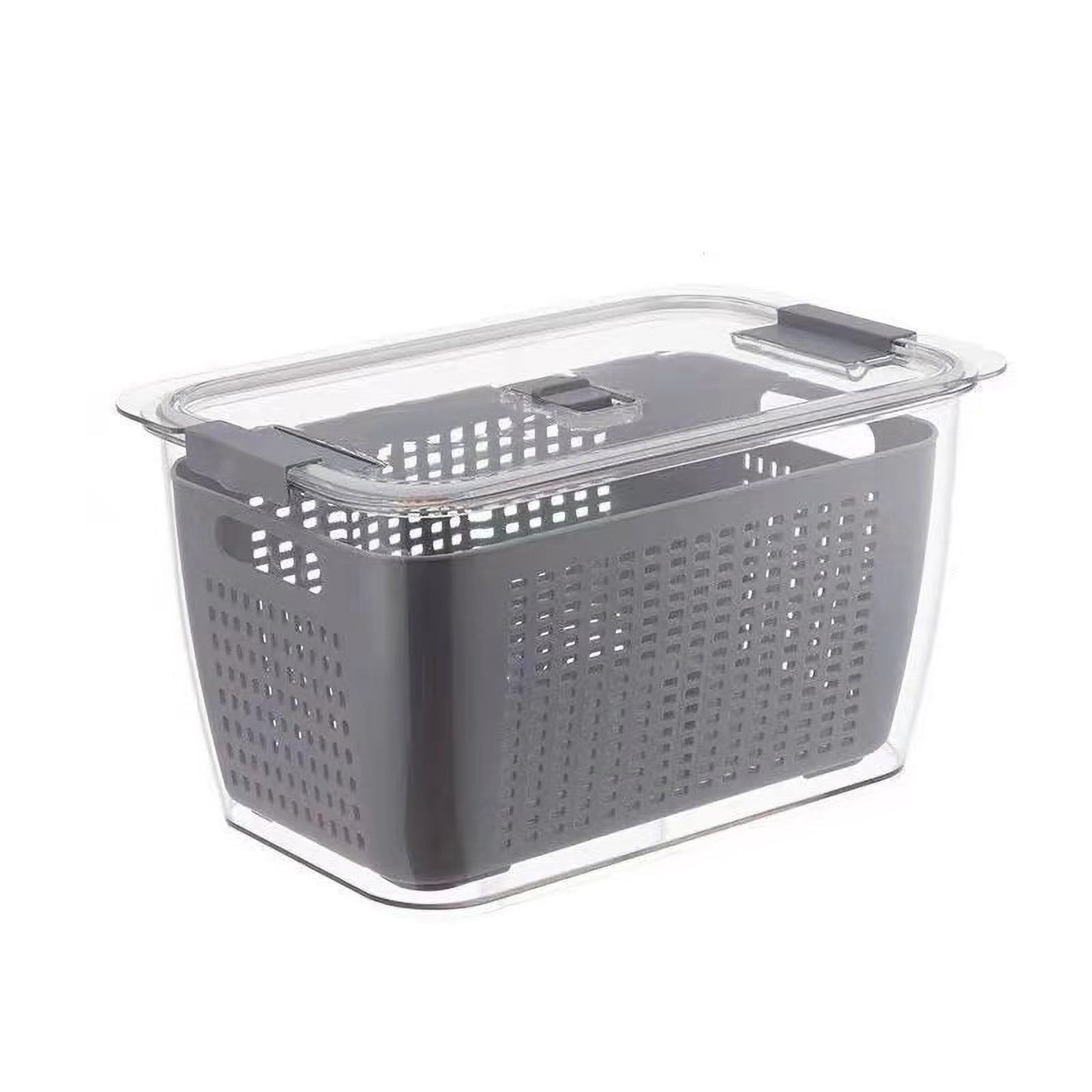 Draining Basket 2 Layer Japanese Style Kitchen Refrigerator Vegetable ...