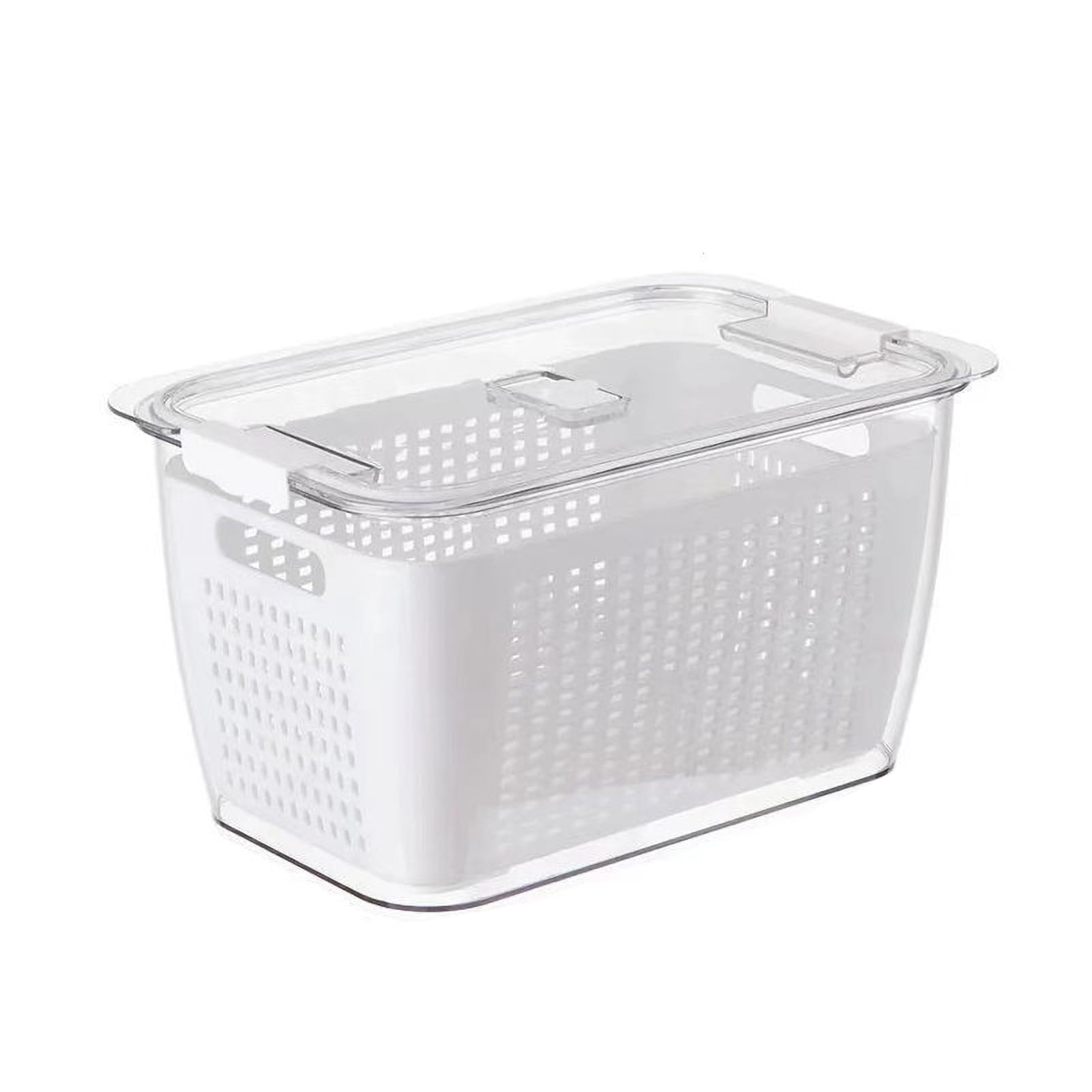 Draining Basket 2 Layer Japanese Style Kitchen Refrigerator Vegetable ...