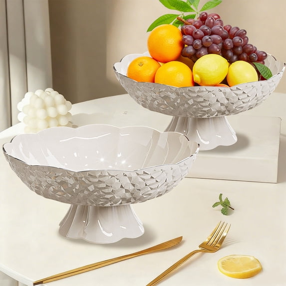 Draining Fruit Plate with Base, Detachable Decorative Snack Tray ...