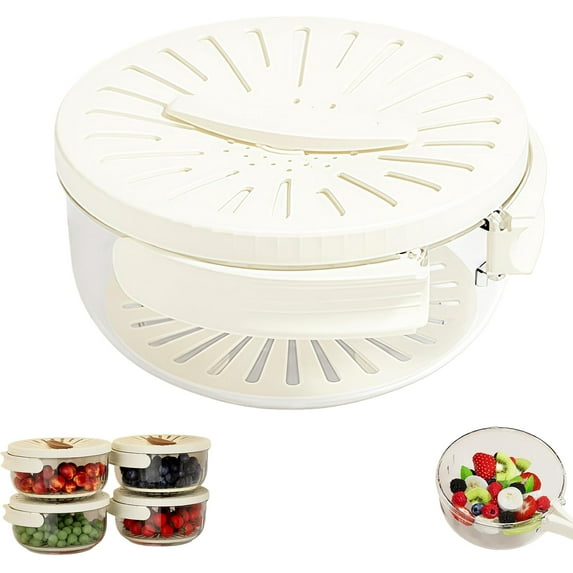 Draining And Preservation Basket,2-in-1 Draining and Storage Basket ...