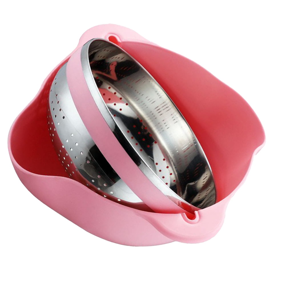 Draining Washing Vegetable Basket Rice Rinse Wash Basin Rice Sieve ...