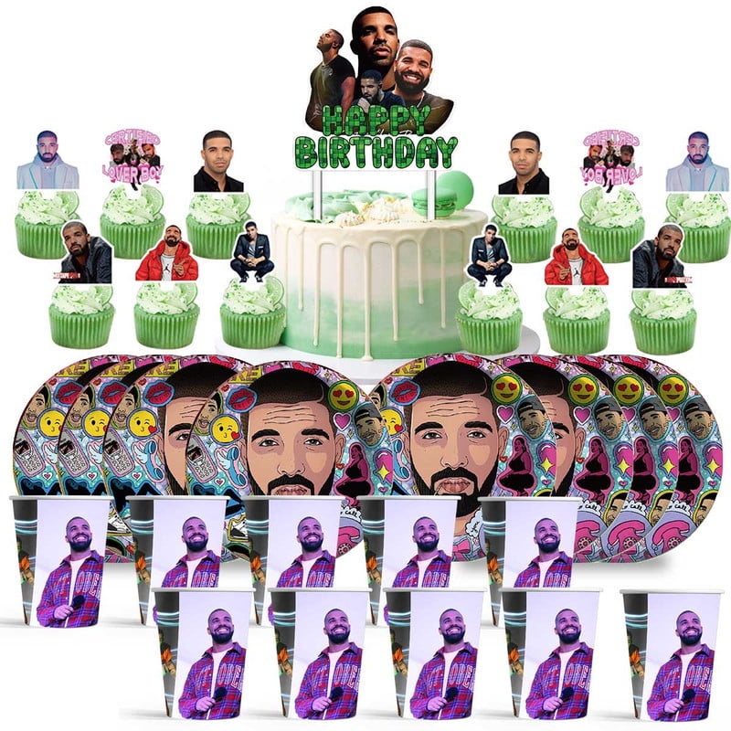Drake Birthday Cups Party Supplies Plates Decorations Cake Topper Decor ...