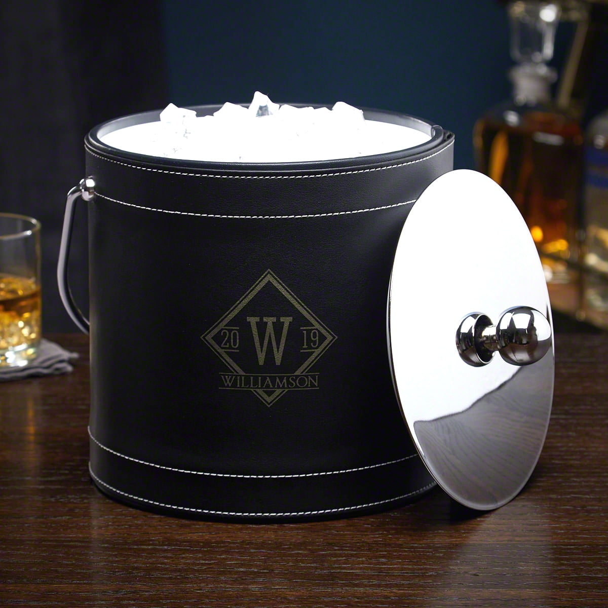 Free Shipping! HomeWetBar Drake Black Custom Insulated Ice Bucket 3 ...