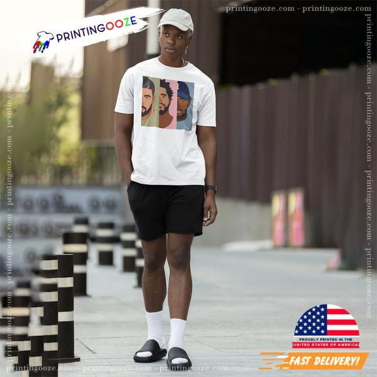Drake J Cole And Kendrick Lamar Big Three T-shirt - Walmart.com