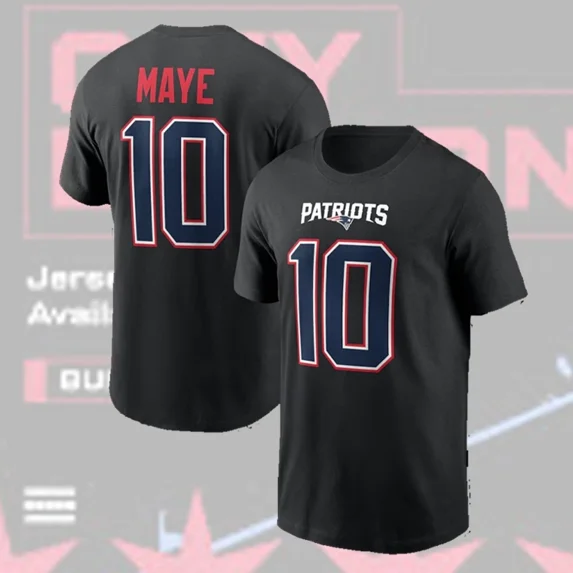 Drake Maye #10 New England 2025 Rivalries Collection Full Size ...