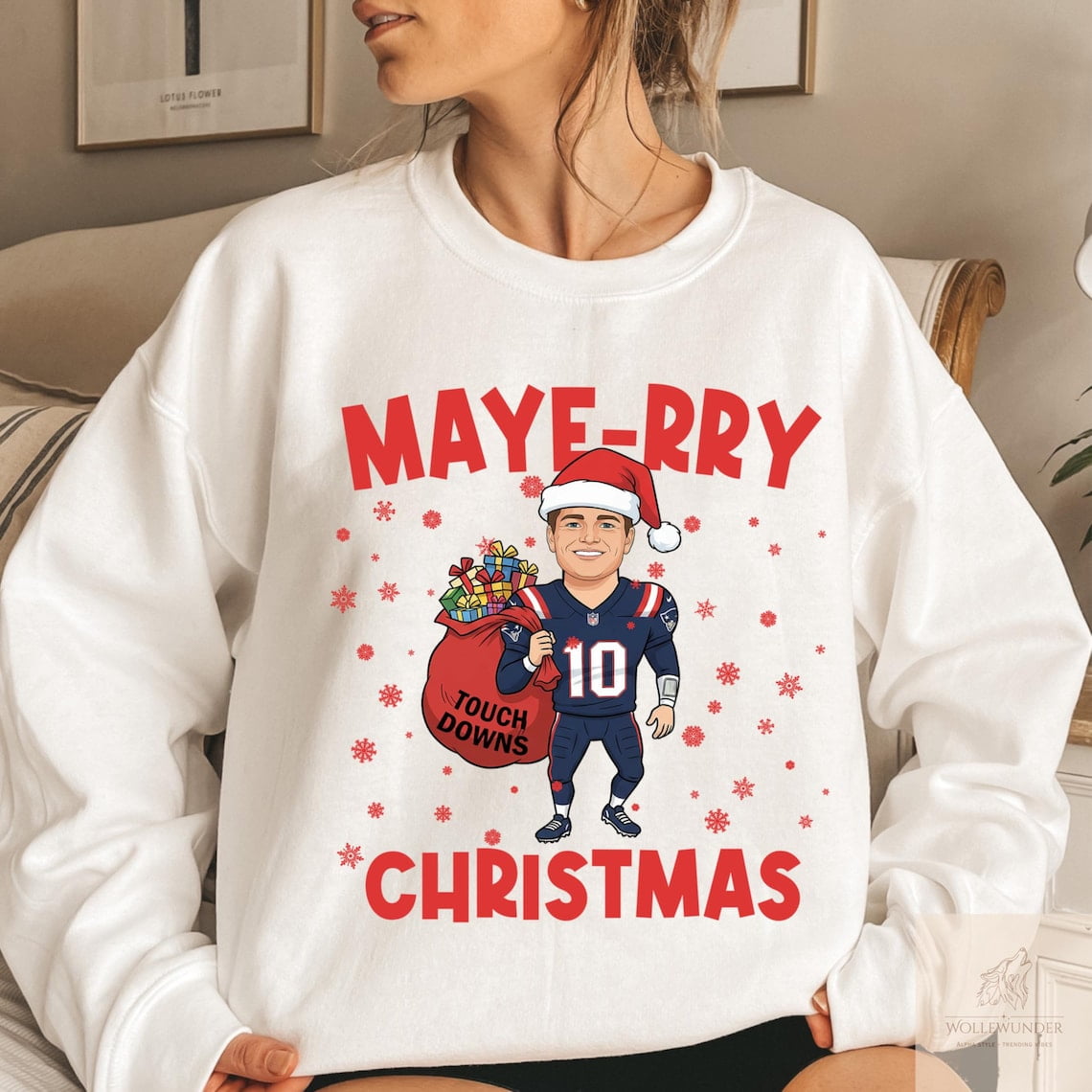 Drake Maye New England Christmas Shirt, Patriots Unisex XMAS Gift, Xmas ...