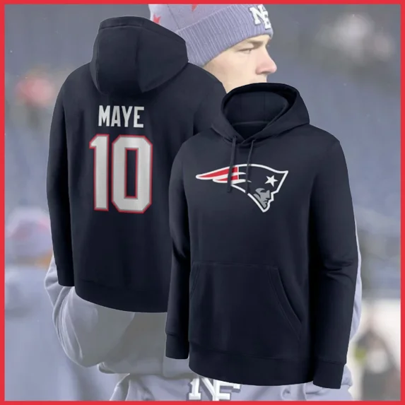 Drake Maye Patriots Name & Number Hoodie Reprint - Walmart.com