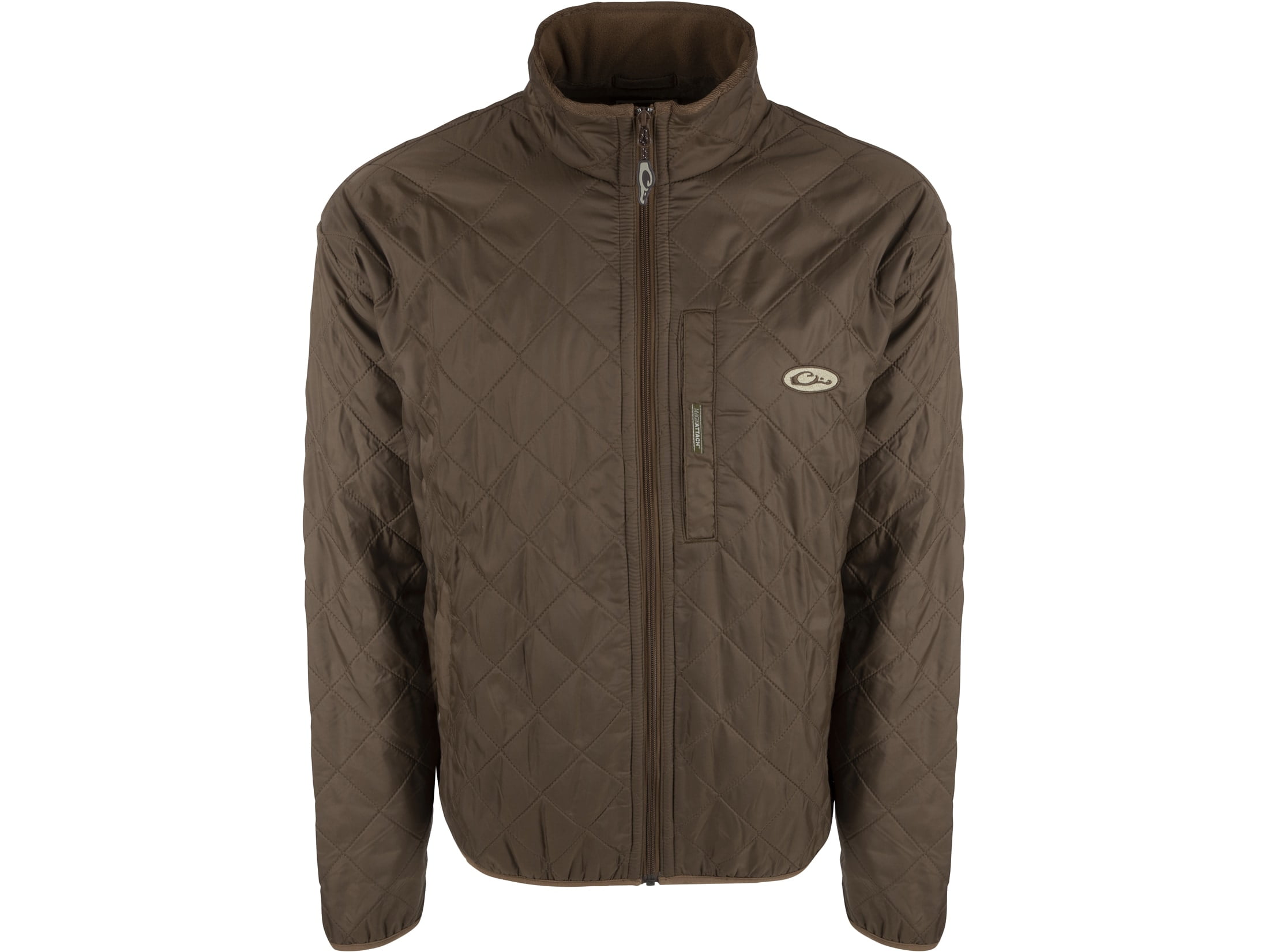 Drake Men's Delta Quilted Fleece Lined Jacket Dark Earth Medium ...