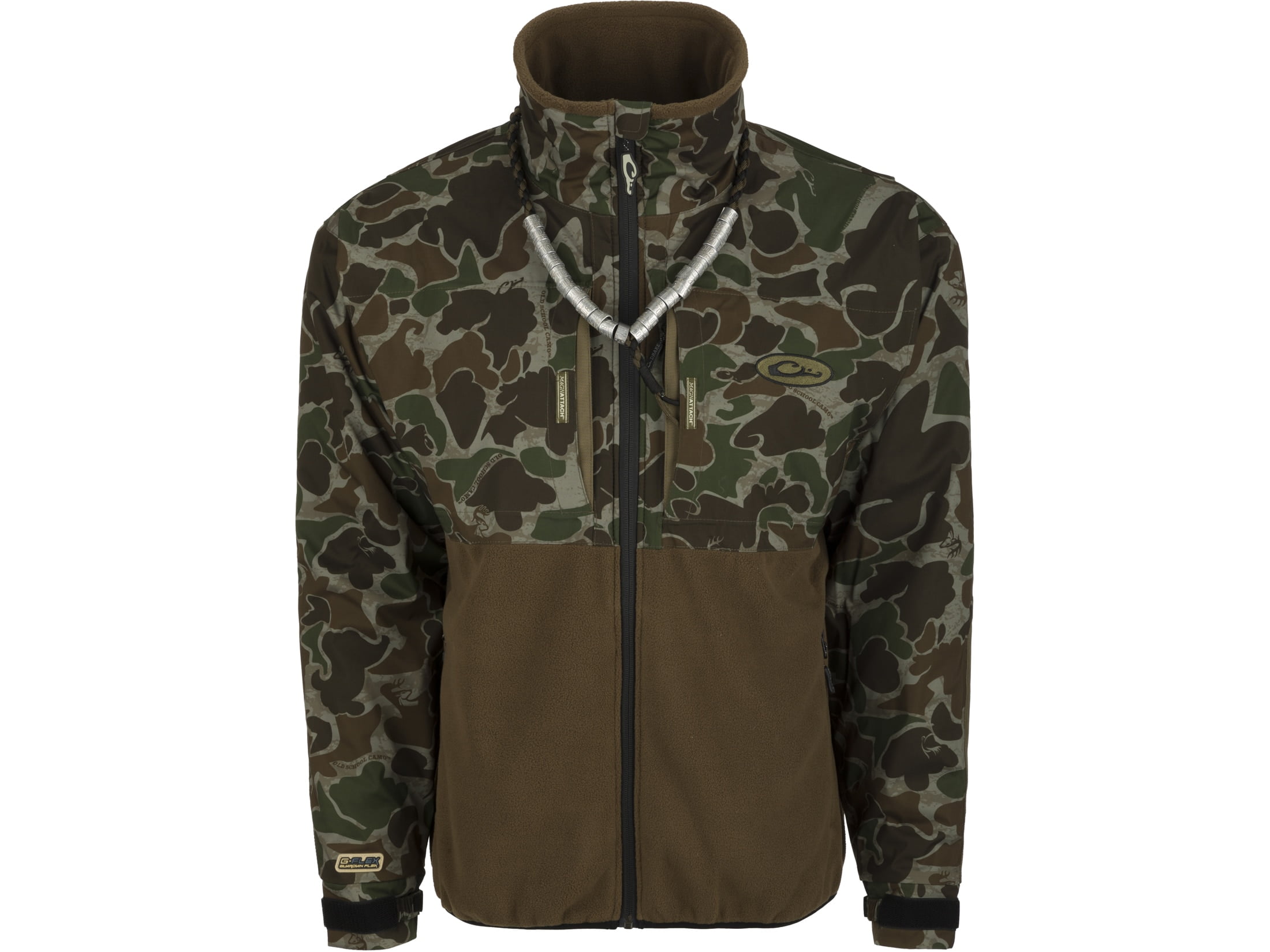 Drake Men's Guardian Flex Fleece Eqwader Full Zip Jacket Old School ...