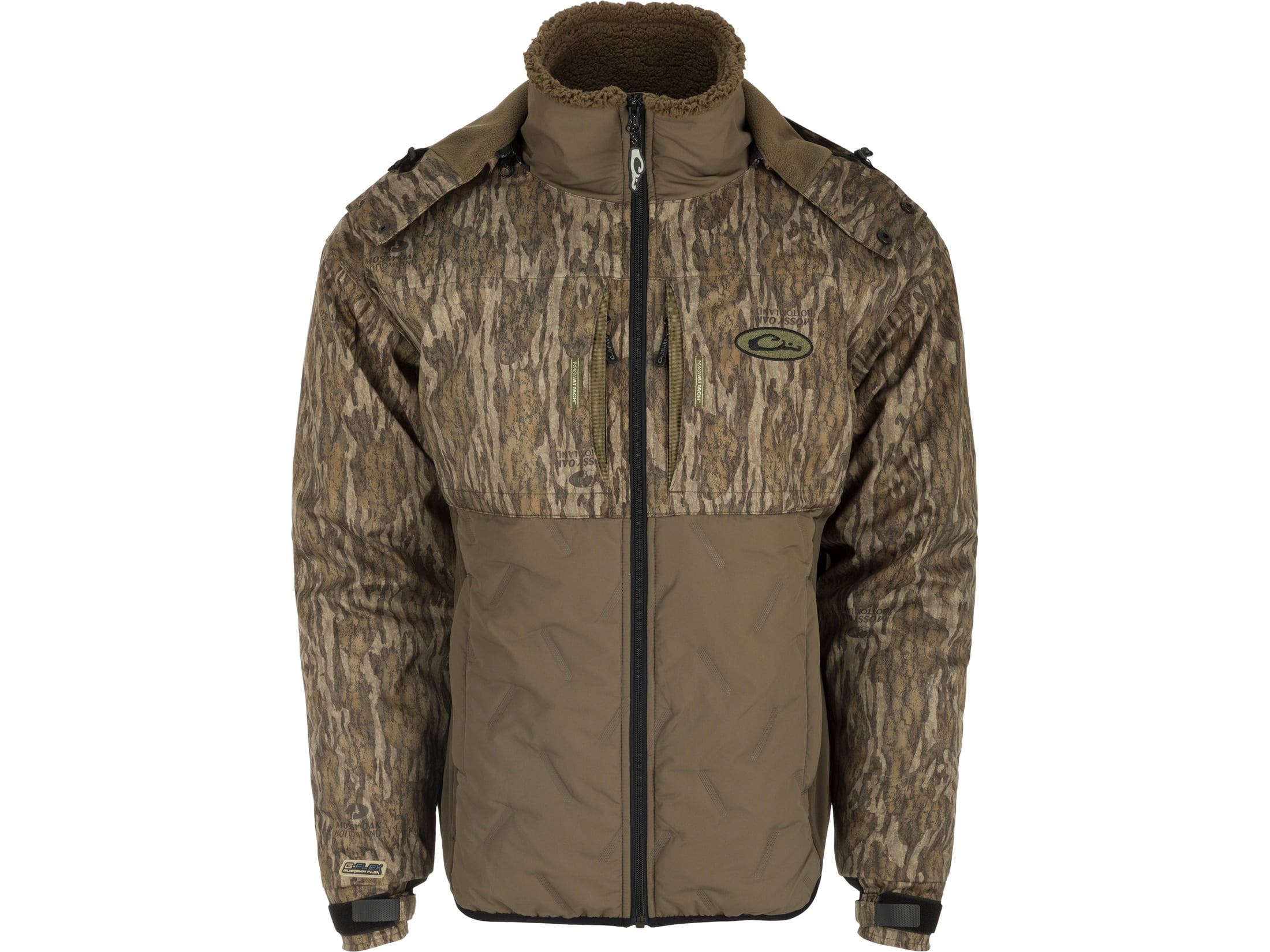 Drake Men's LST Guardian Flex Double Down Eqwader Hooded Jacket Mossy ...