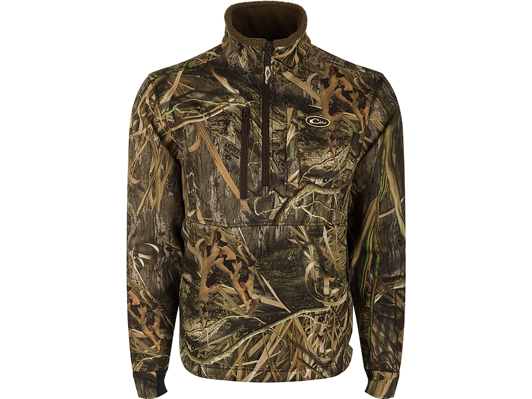 Drake Men's MST G-Flex Eqwader Quarter Zip Jacket Mossy Oak Shadow ...