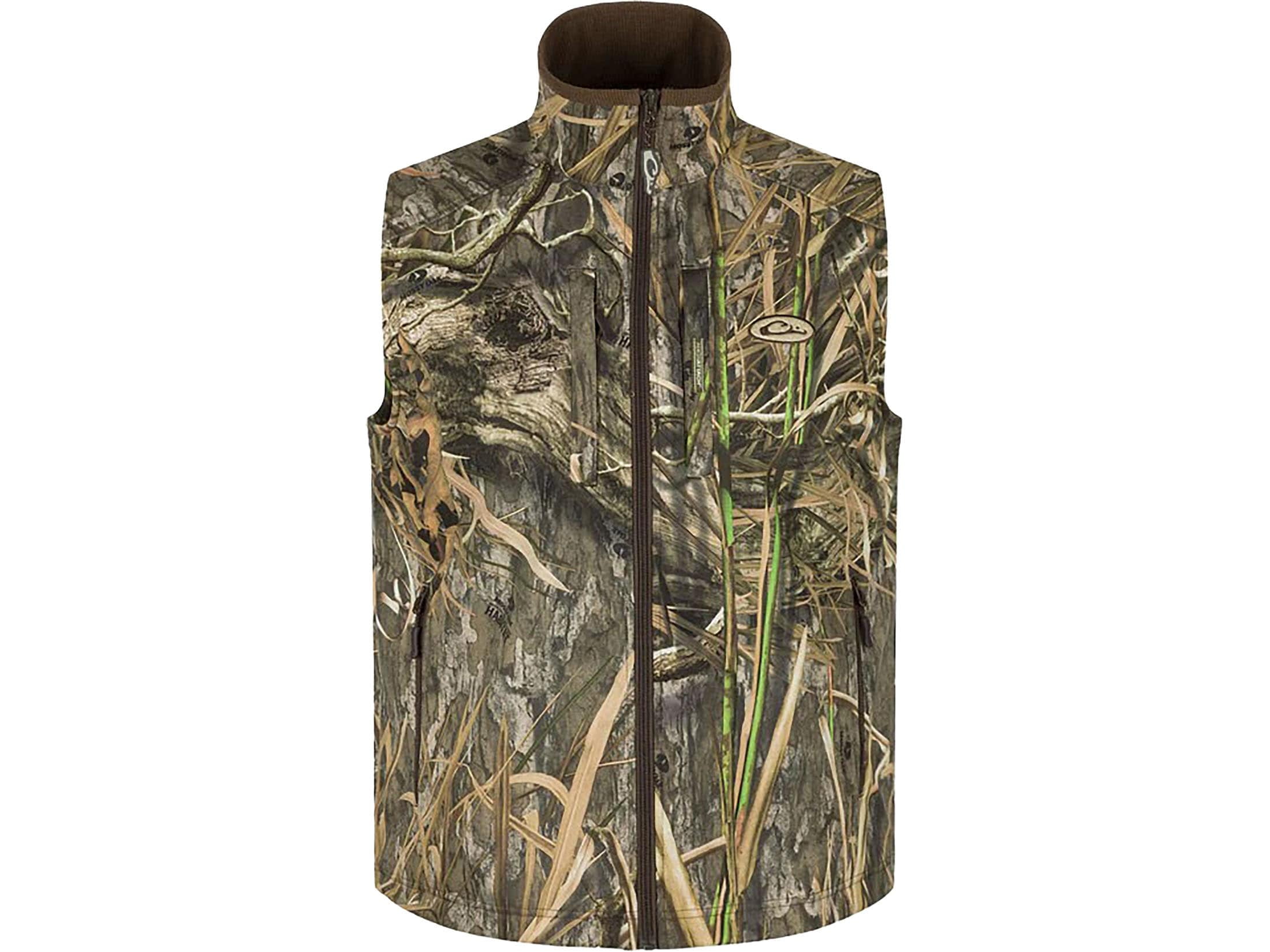 Drake Men's MST Windproof Soft Shell Insulated Vest Mossy Oak Shadow ...