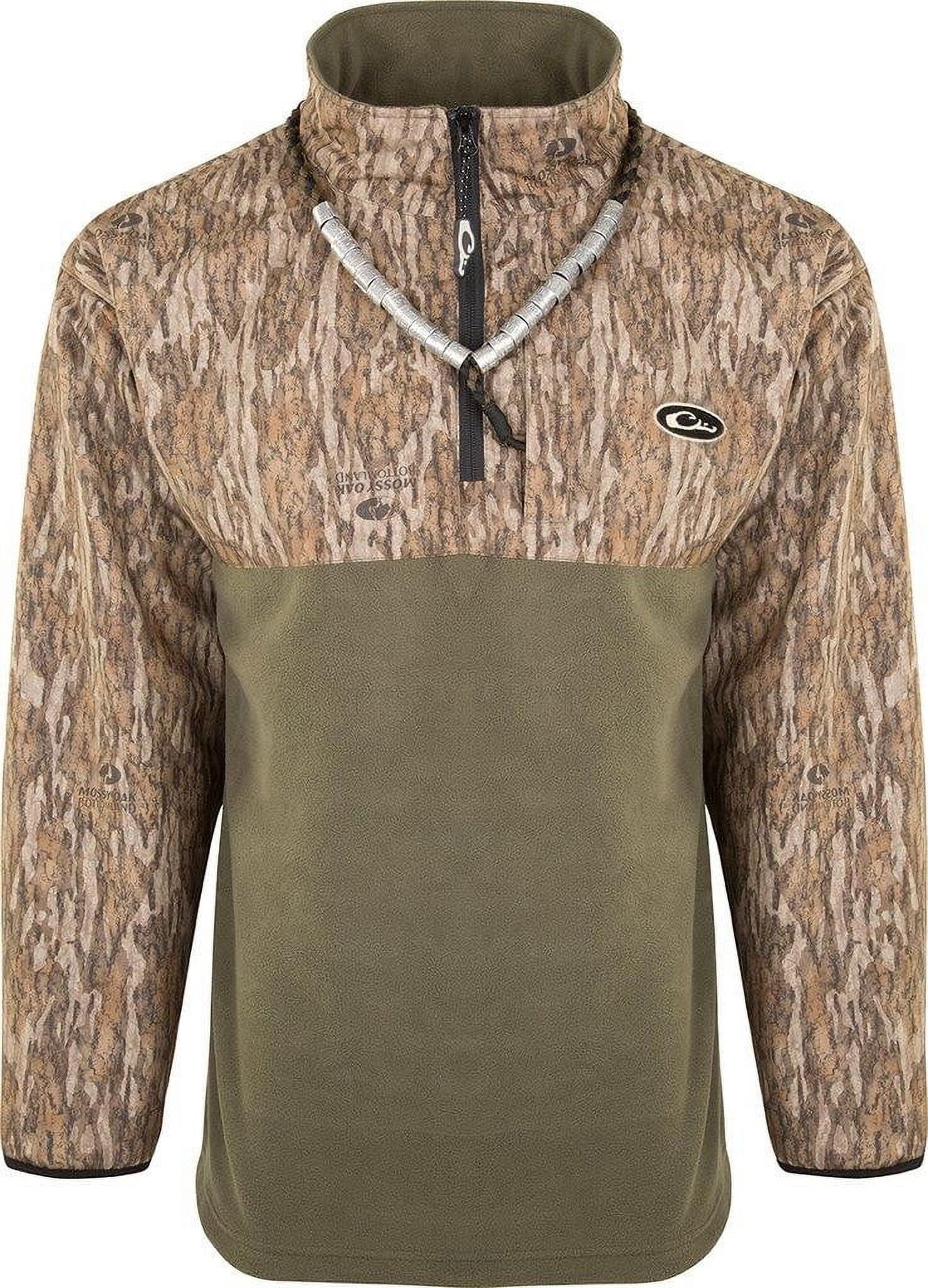 Drake Men's Quarter Zip Refuge Eqwader Jacket Mossy Oak Bottomland 2XL ...