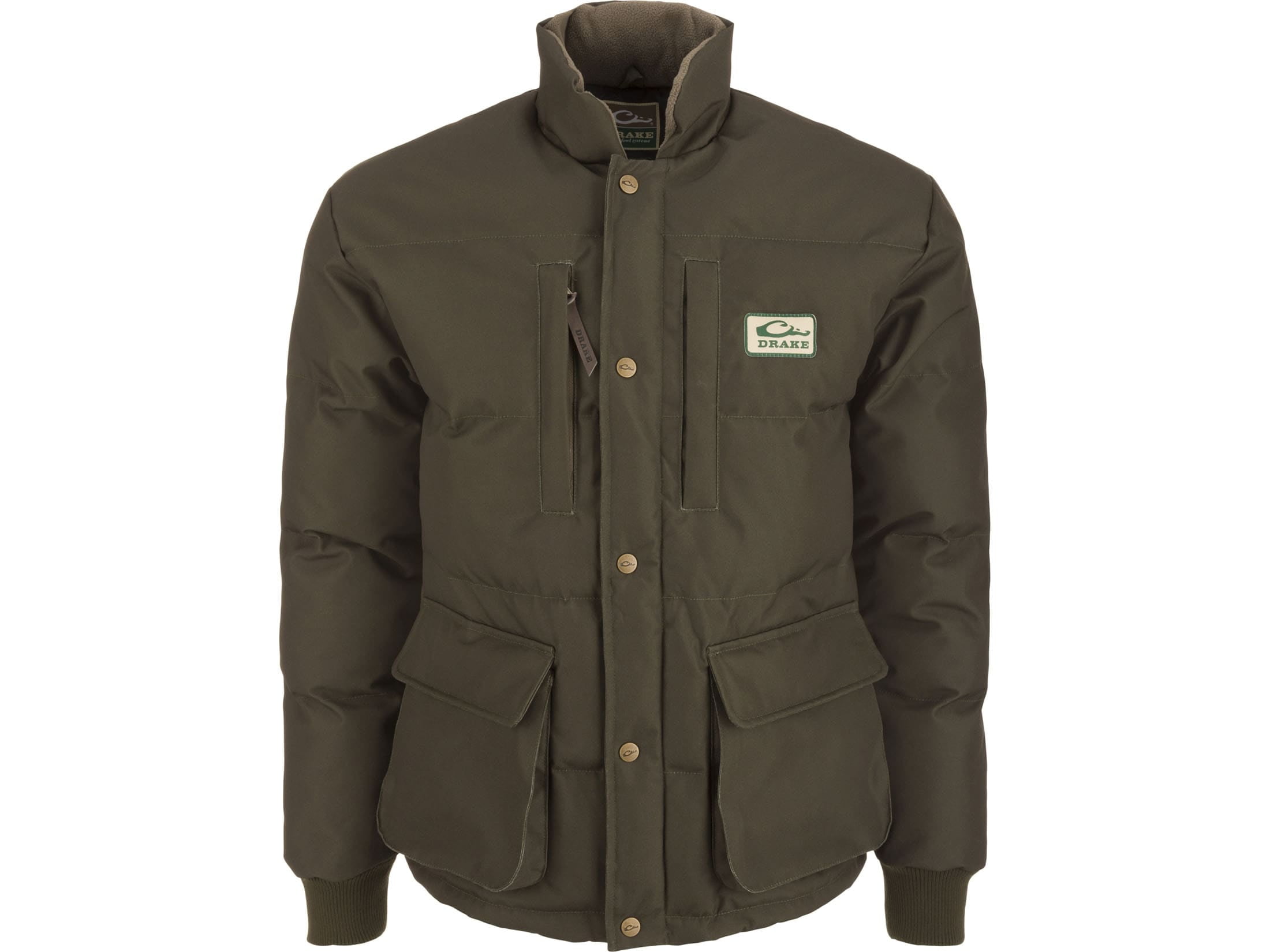 Drake Men's Throwback80 Featherless Puffer Jacket Green Timber Medium ...