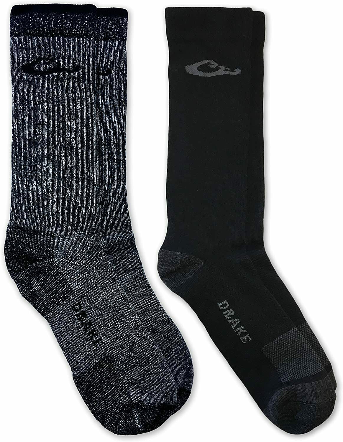 Drake Mens Socks, Thermal Merino Wool and Wick Boot Sock System, 2 ...