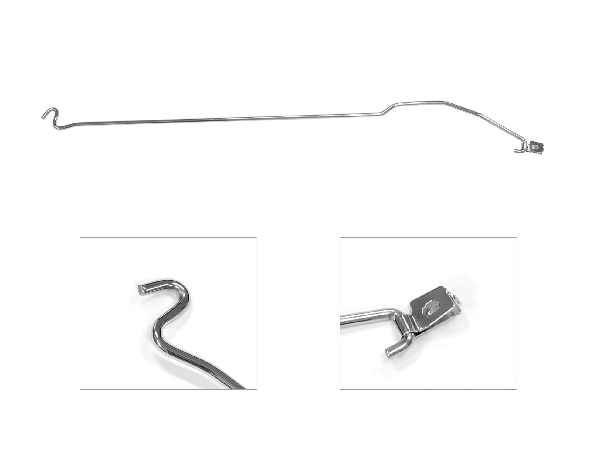 Drake Muscle Cars E5RZ-16826-S Hood Prop Rod Stainless Steel - Walmart.com