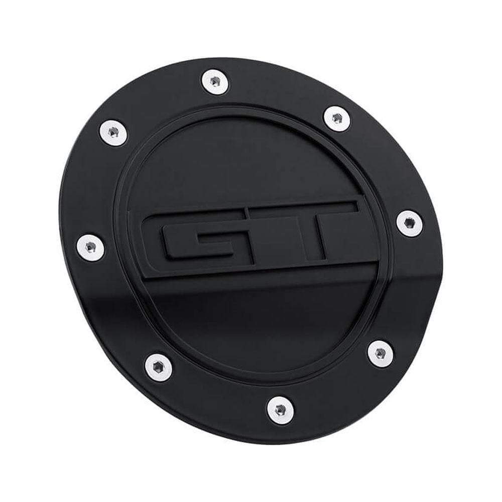Drake Muscle Cars Fuel Door Comp Series Black GT Logo, Mustang 2015 ...