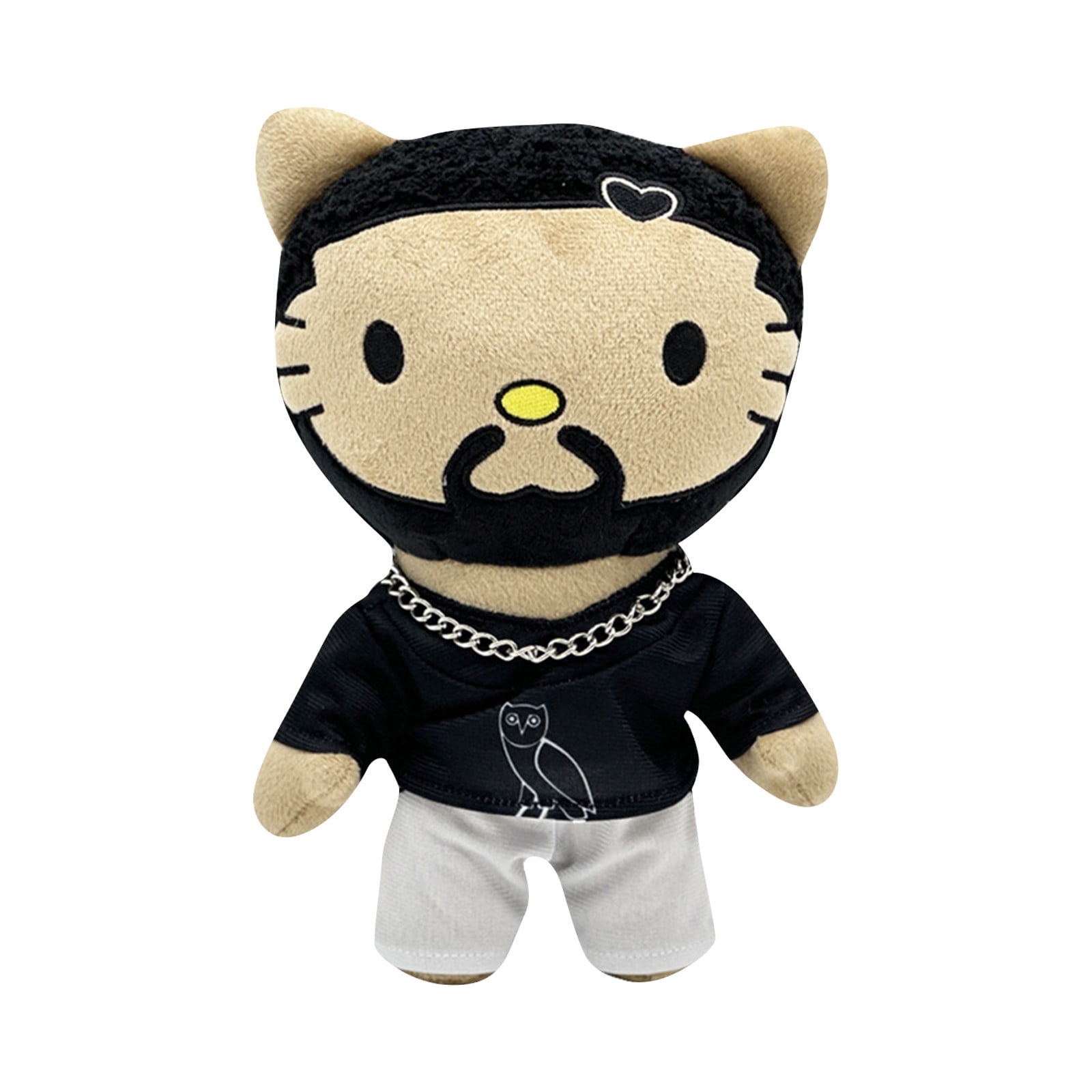 Drake Rapper Plush Toy with Long Beard Chain, Sanrio-Inspired Stuffed ...