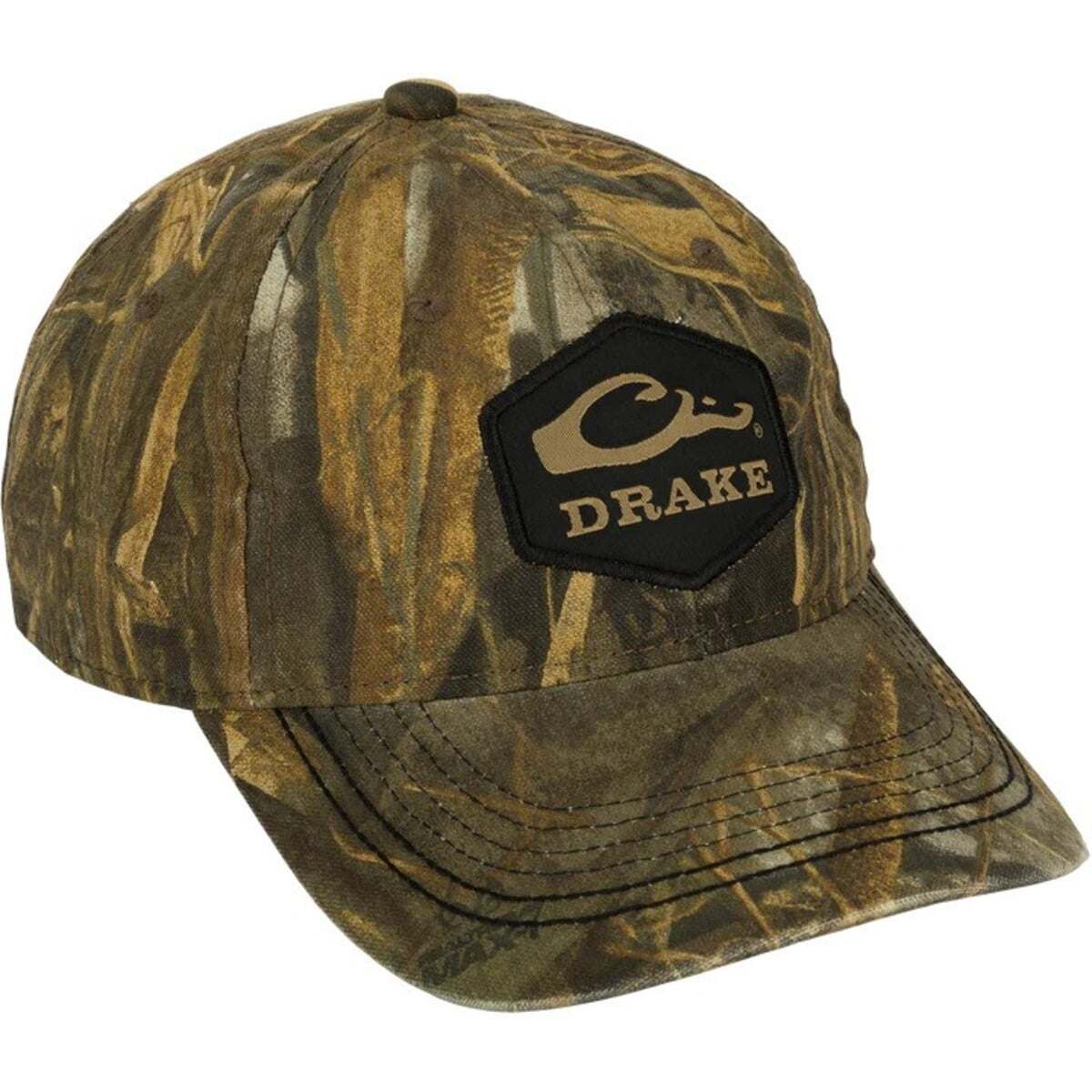 Drake Waterfowl Camo Cotton Twill Hex Patch Cap Realtree Max-7 ...