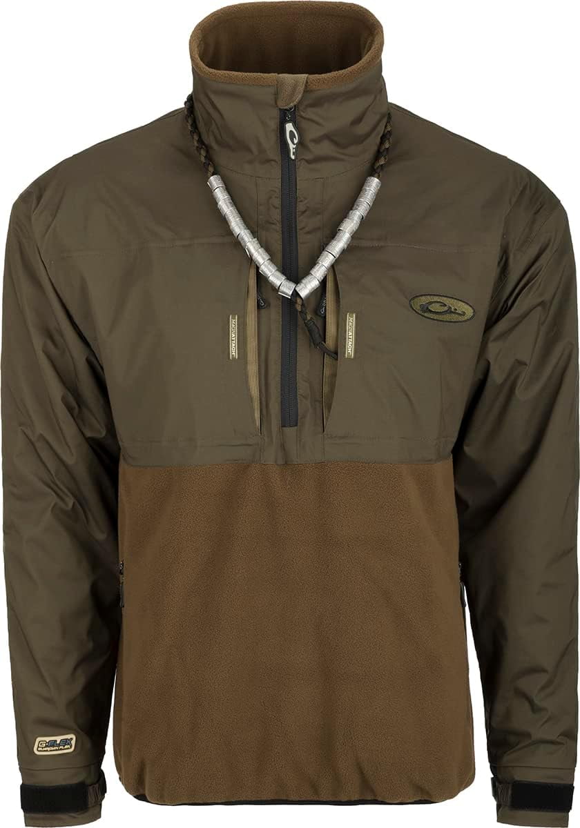 Drake Waterfowl Guardian Flex Fleece Eqwader 1/4 Zip Green Timber ...