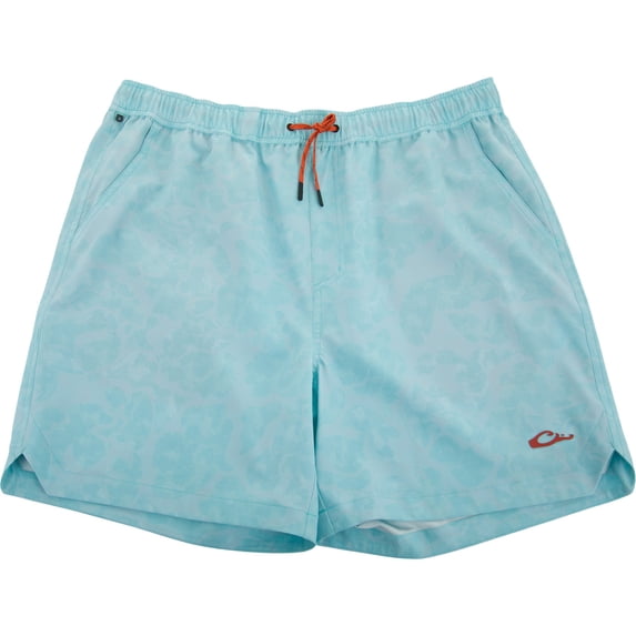 Drake Waterfowl Lake Shore Dock Short - Print Old School Turq Xlarge ...