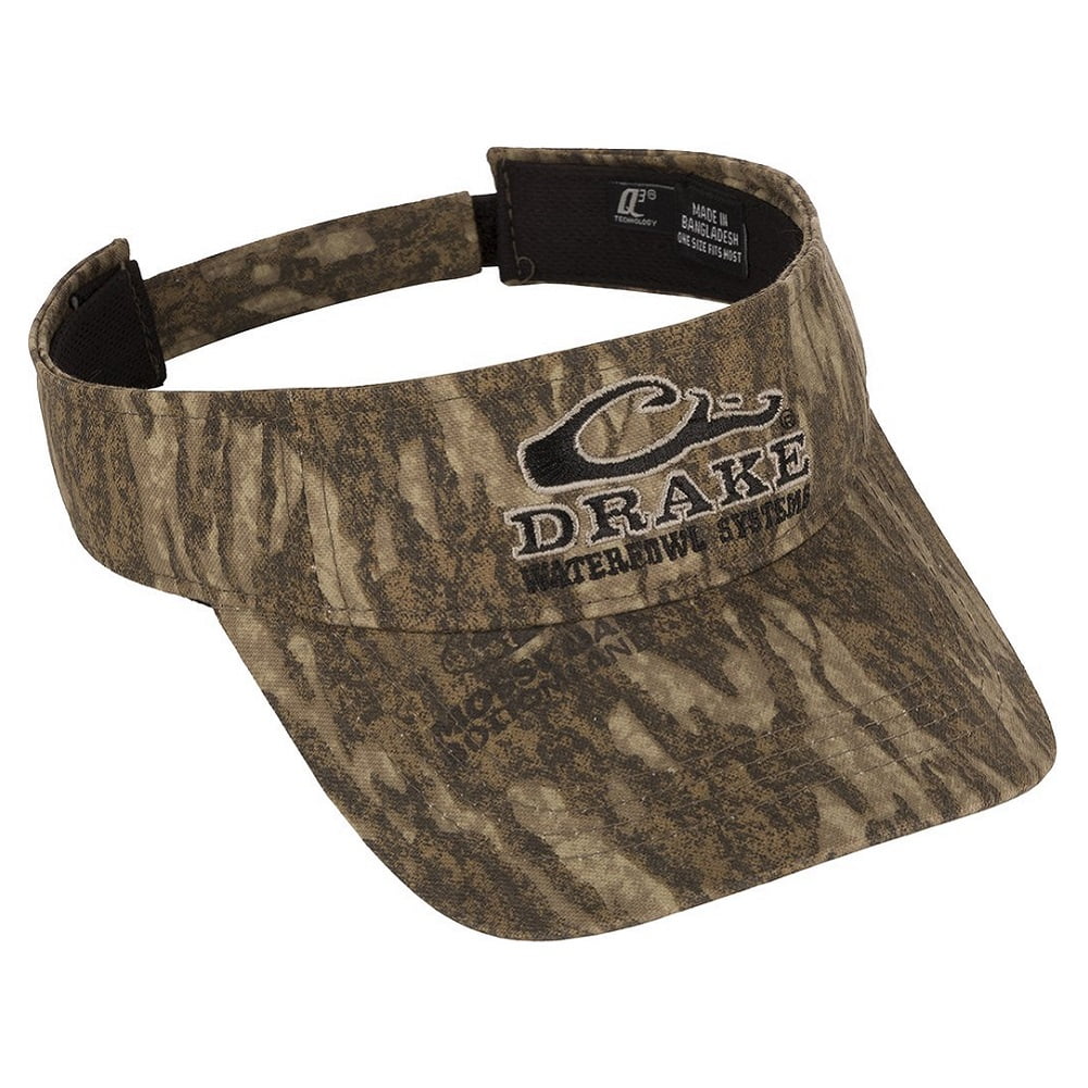 Drake Waterfowl Logo Visor, Back Closure, Bottomland Camo OSFM ...