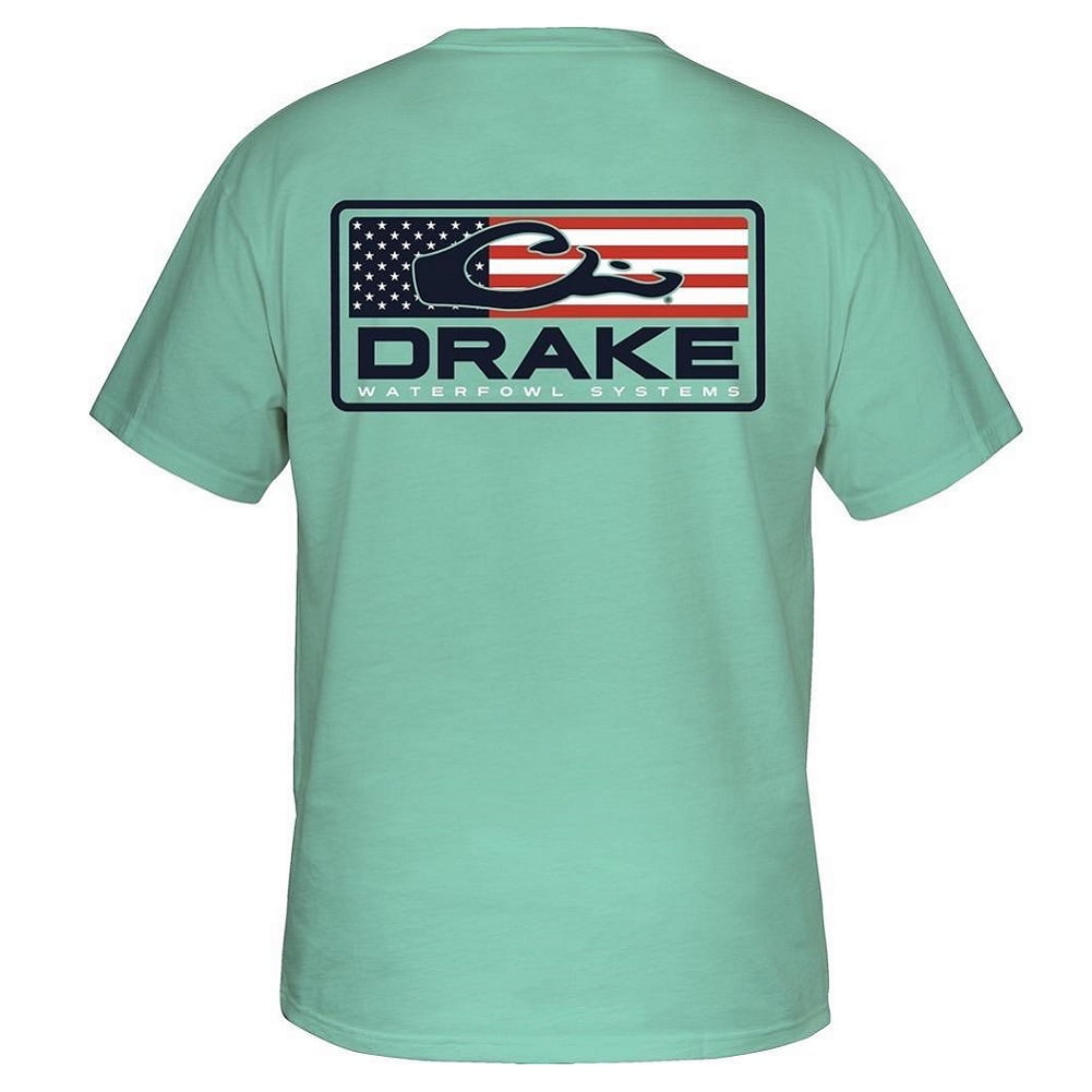 Drake Waterfowl Patriotic Bar S/S T-Shirt - Walmart.com