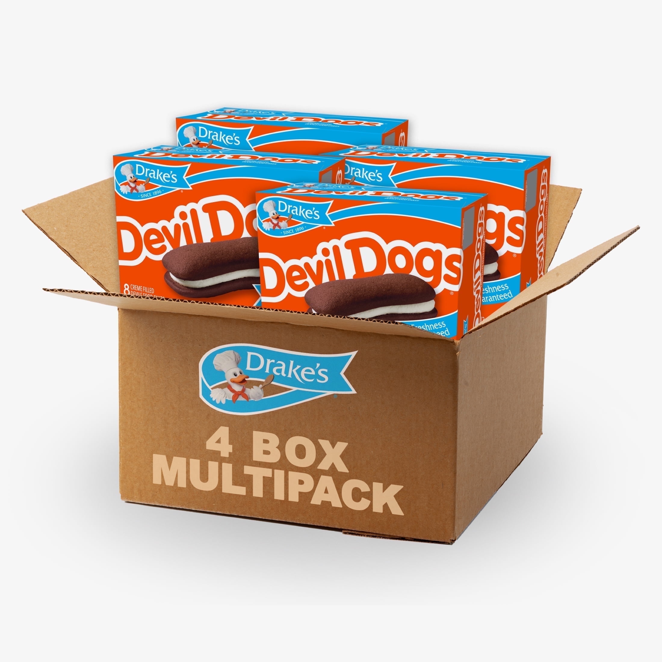 Drake's Devil Dogs, 32 CrÃ¨me Filled Cake Sandwiches, Chocolatey ...