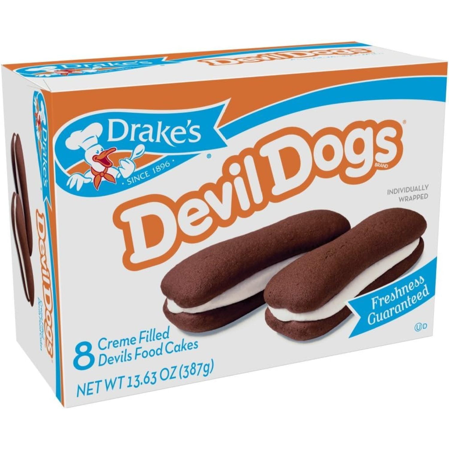 Drake's Devil Dogs, 8 Count per Box, 13.63oz of Devil Dogs Creme Filled ...