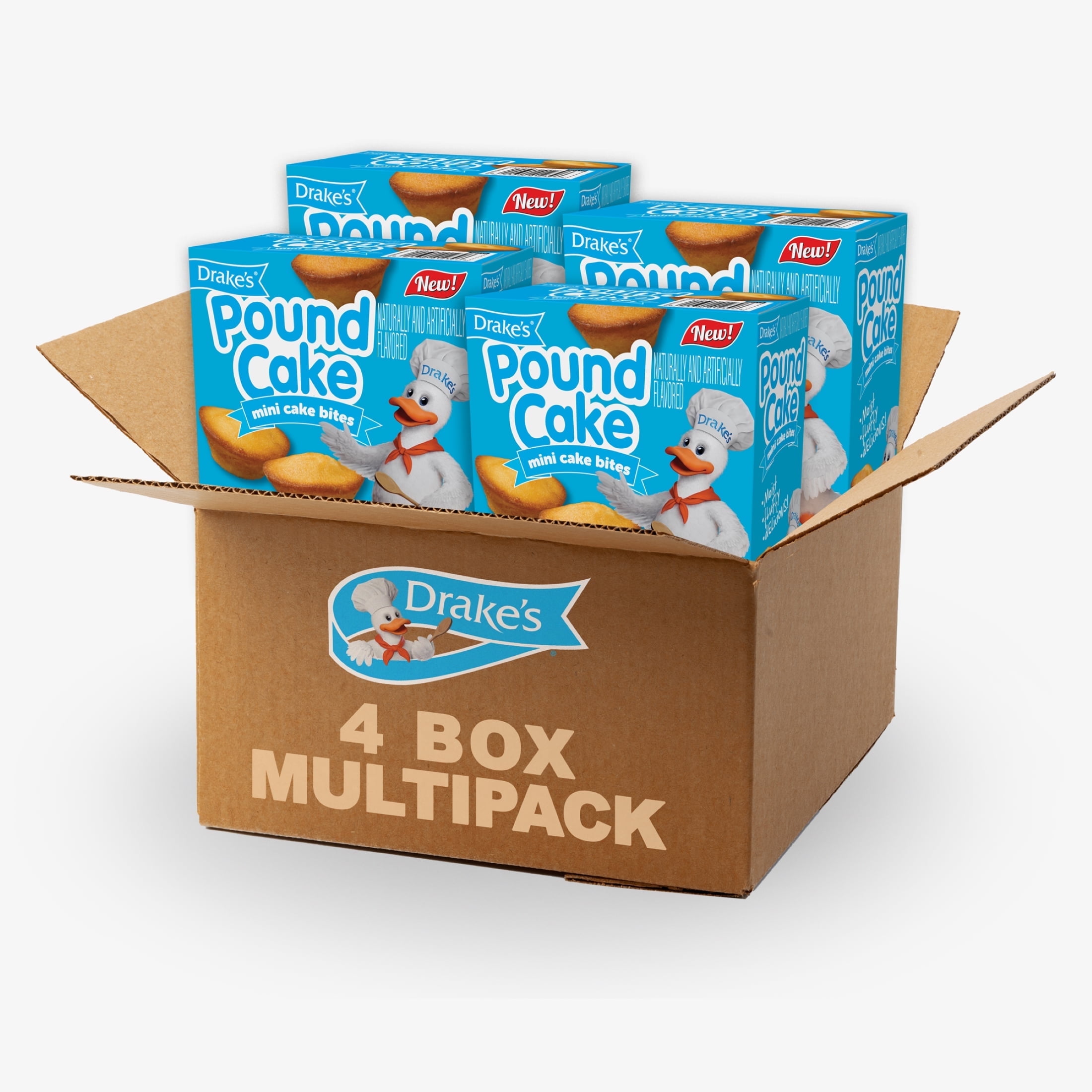 Drake's Pound Cake Mini Cake Bites, 20 Pouches (4 Boxes), 33.6 oz ...