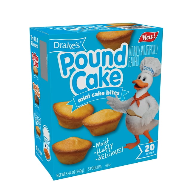 Drake's Pound Cake Mini Cake Bites, 5 Pouches, 8.44 oz - Walmart.com